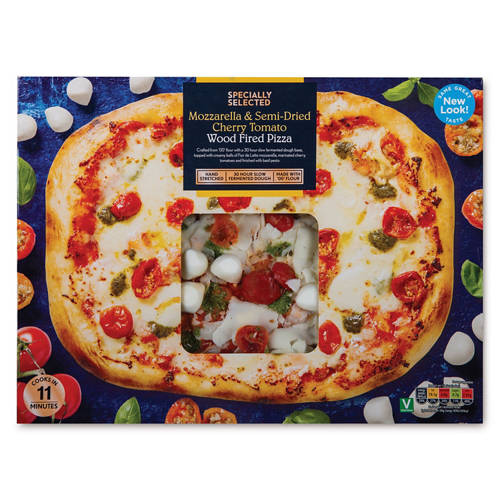 Mozzarella & Semi-Dried Cherry Tomato Wood Fired Pizza | ALDI UK